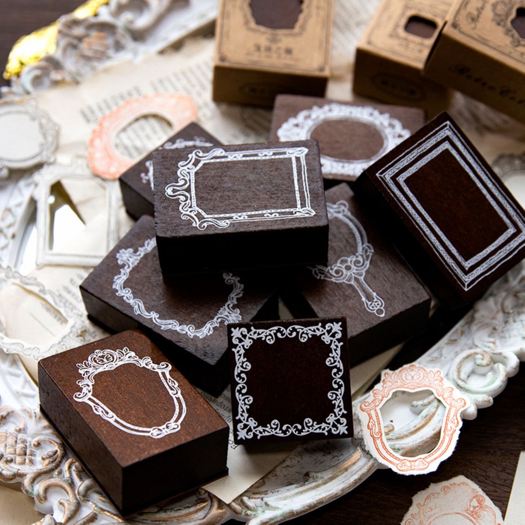 Lace Rubber Stamp Frame Stamp Mirror Movement Stamp 8 Styles - Etsy