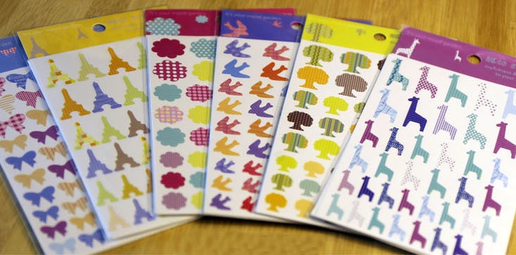 12 Packs Paper Deco Stickers Diary Sticker Paper Sticker | Etsy
