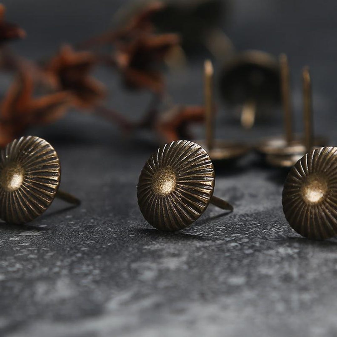 5 PCS Vintage Metal Push Pins - Iron Push Pin - Thumbtack - Drawing Pin ...