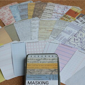 Masking Sticker Set Packed in Tin Case Deco Sticker Diary - Etsy