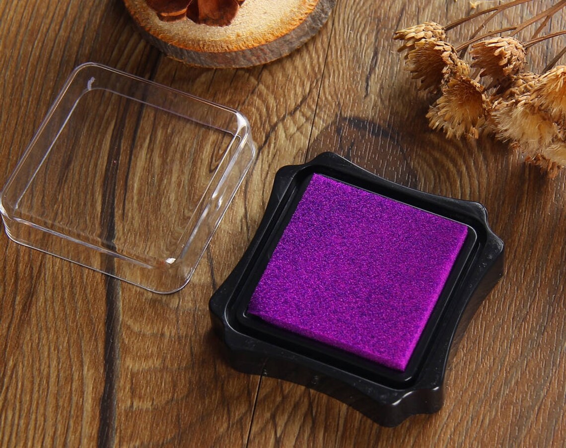 1 Piece Square Ink Pad Stamp Ink Oil Rubber Stamp | Etsy