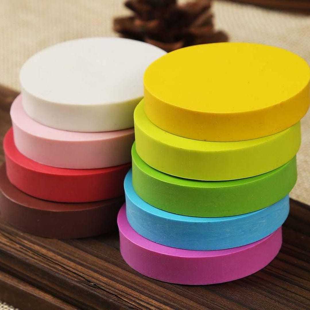 Colorful Round Rubber Block - DIY Rubber Stamp - Handcraft Stamp Rubber ...
