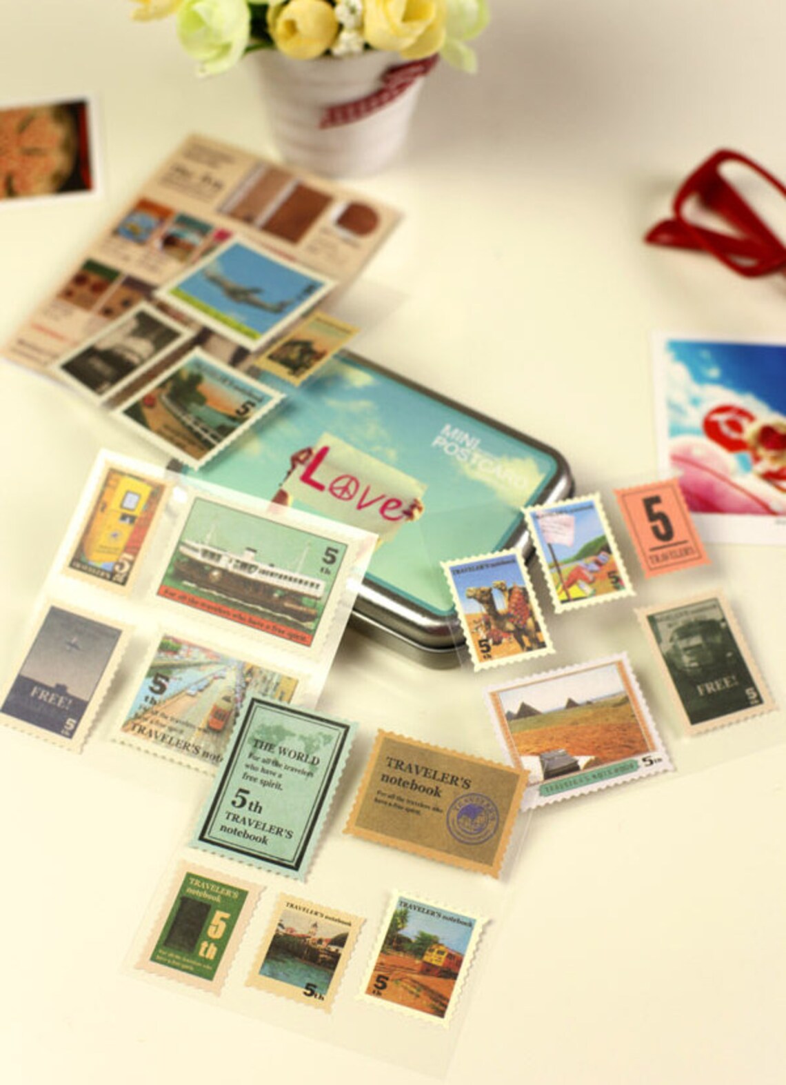 Sticker Stamp Set Stamp Sticker Set Deco Sticker Set | Etsy