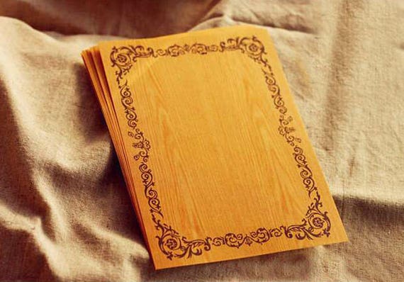 Wood Grain Writing Paper Vintage Stationery Letter Paper | Etsy