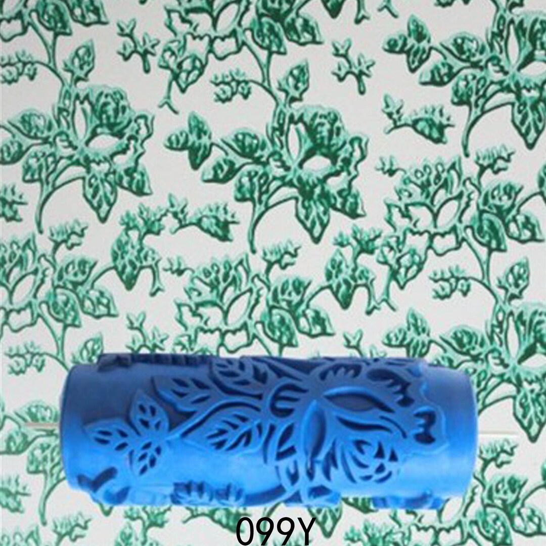 Patterned Paint Roller: Floral Embossing for Wall Decor (5 Inch) - Etsy