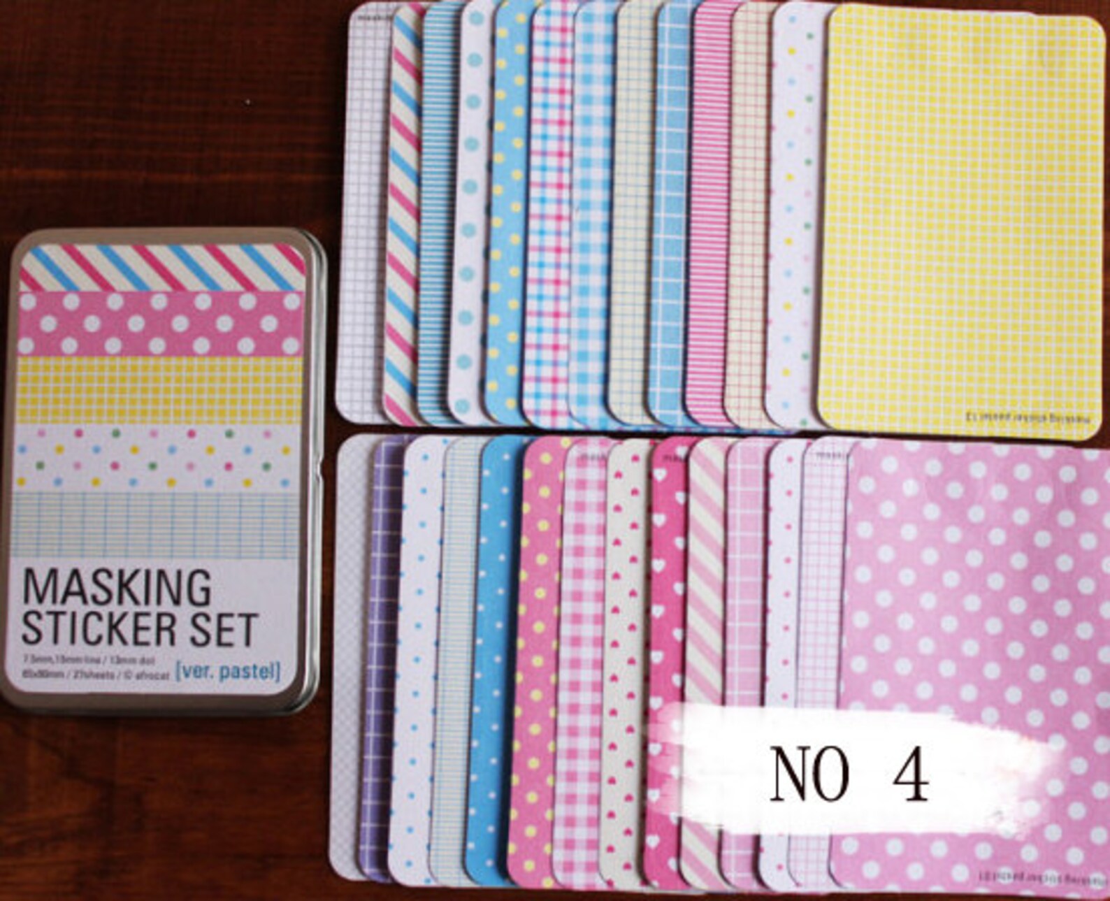 Tin Box Masking Sticker Set Deco Sticker Korean Sticker - Etsy