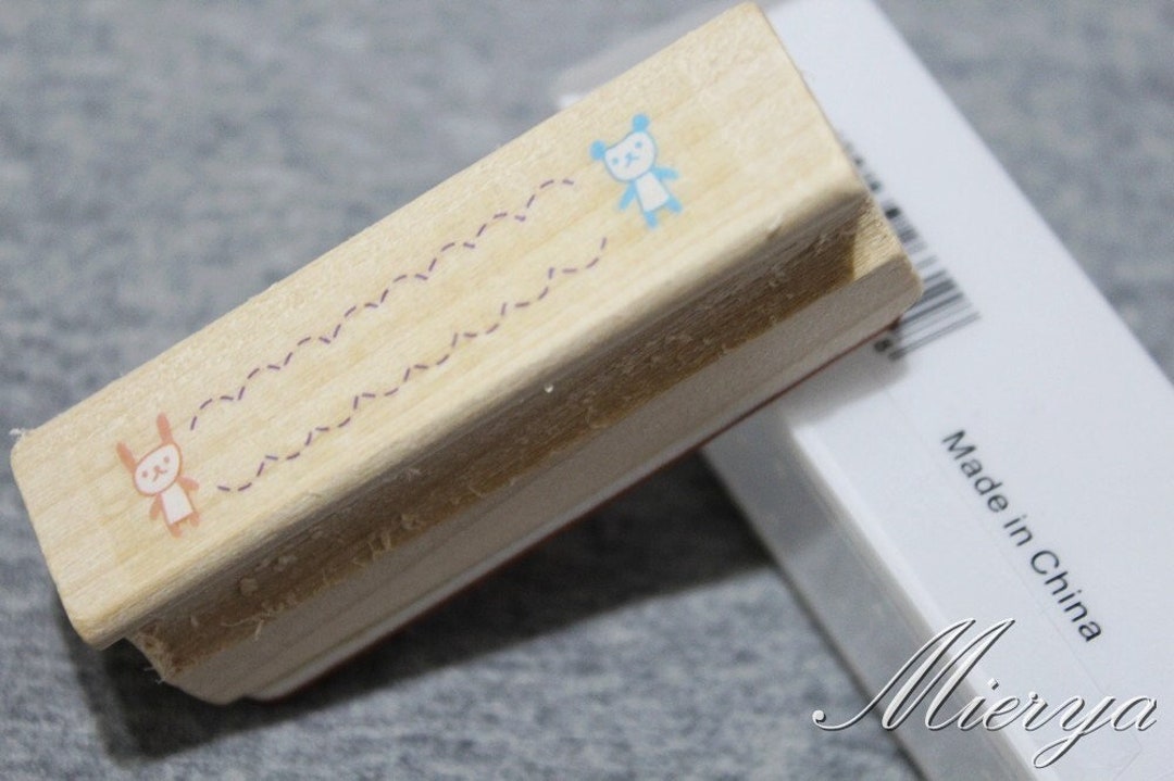 Lace Rubber Stamp - Korean Deco Diary Bear Stamp - Etsy