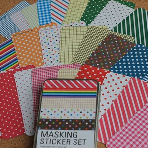 Masking Sticker Set Packed in Tin Case - Deco Sticker - Diary Stickers ...