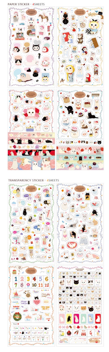 Choochoo Cat Sticker Pack Ver 3 Deco Sticker Korean | Etsy