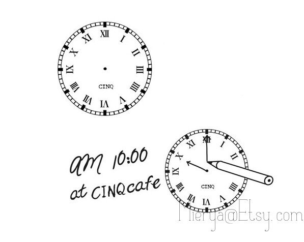 Antique Clock Stamp Wooden Rubber Stamp Diary Stamp 1 | Etsy