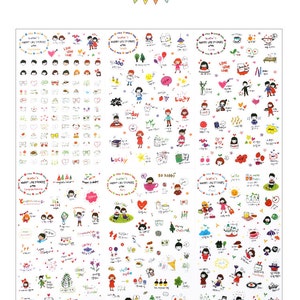 Happy Lift Sticker Set Transparent Sticker Cell Phone Sticker Diary ...