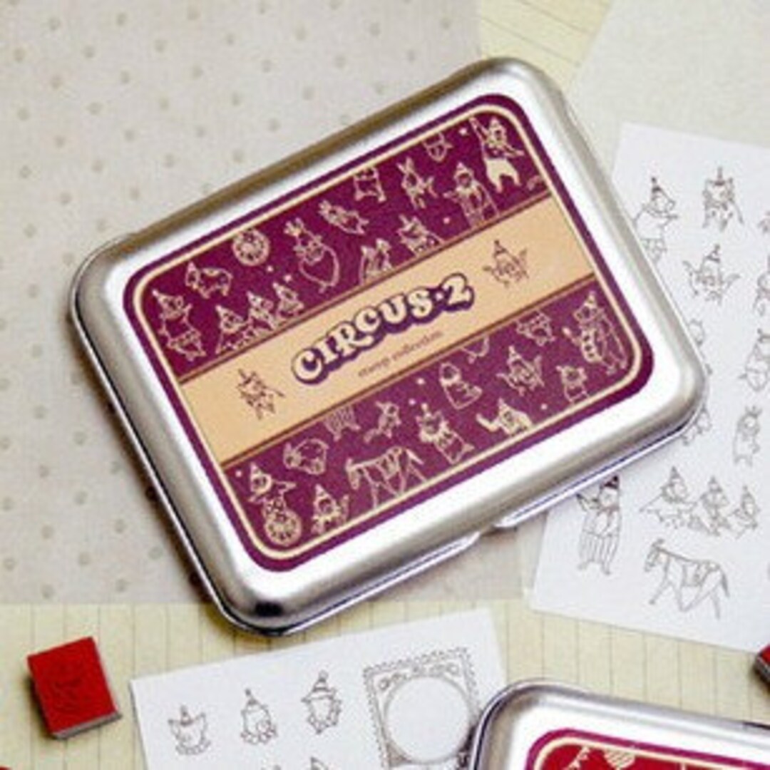 DIY Circus Stamp Set Rubber Stamp Iron Case Stamp Diary Stamp Style 2 ...