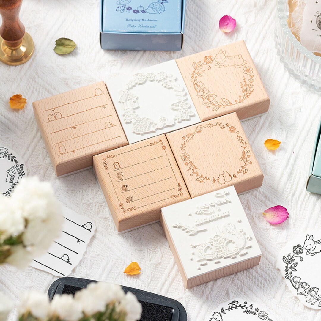 Garland Collage Stamp Comment Box Stamp Rubber Stamp Deco Stamp 6 ...