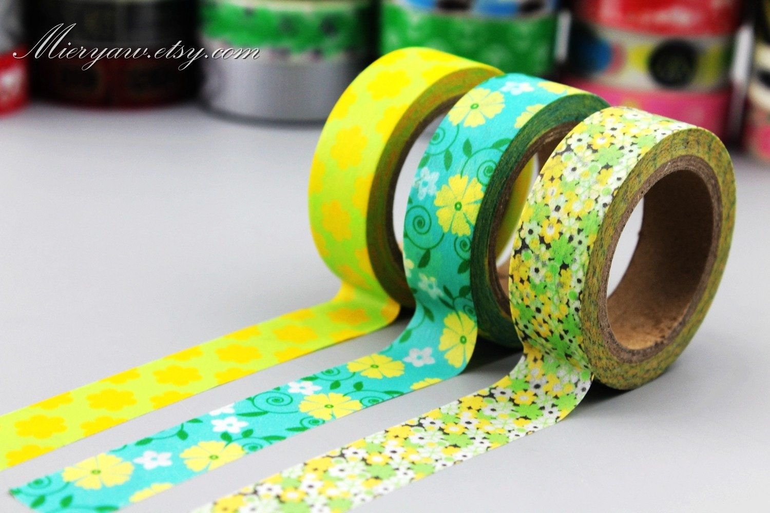 3 Rolls Washi Tapes Japanese Washi Tape Masking Tape | Etsy