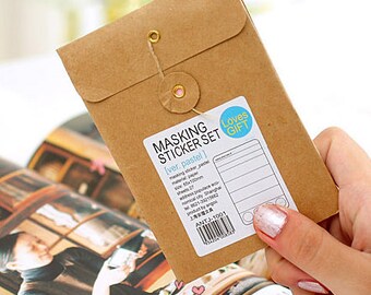 Masking Sticker Set Deco Stickers Paper Stickers 27 | Etsy