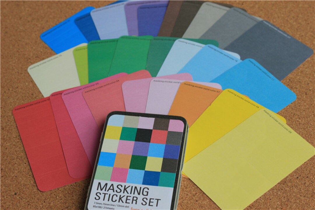 Masking Sticker Set Packed in Tin Case Deco Sticker Diary Stickers ...