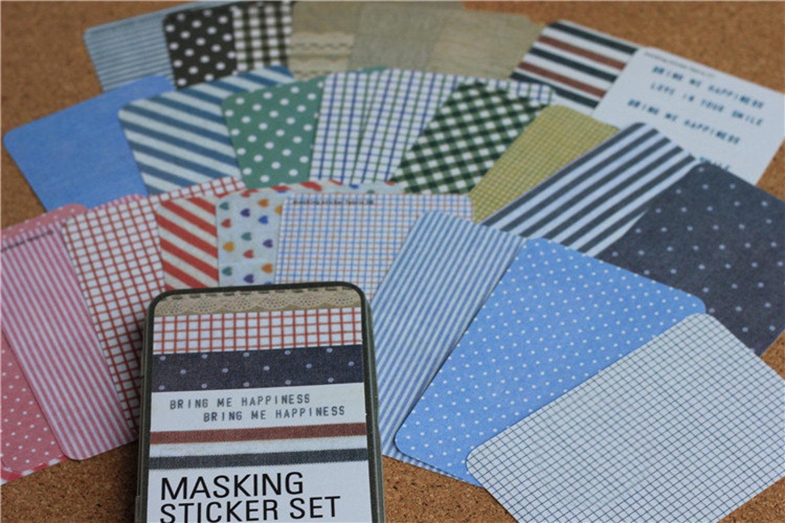 Masking Sticker Set Packed in a Tin Case Deco Sticker | Etsy