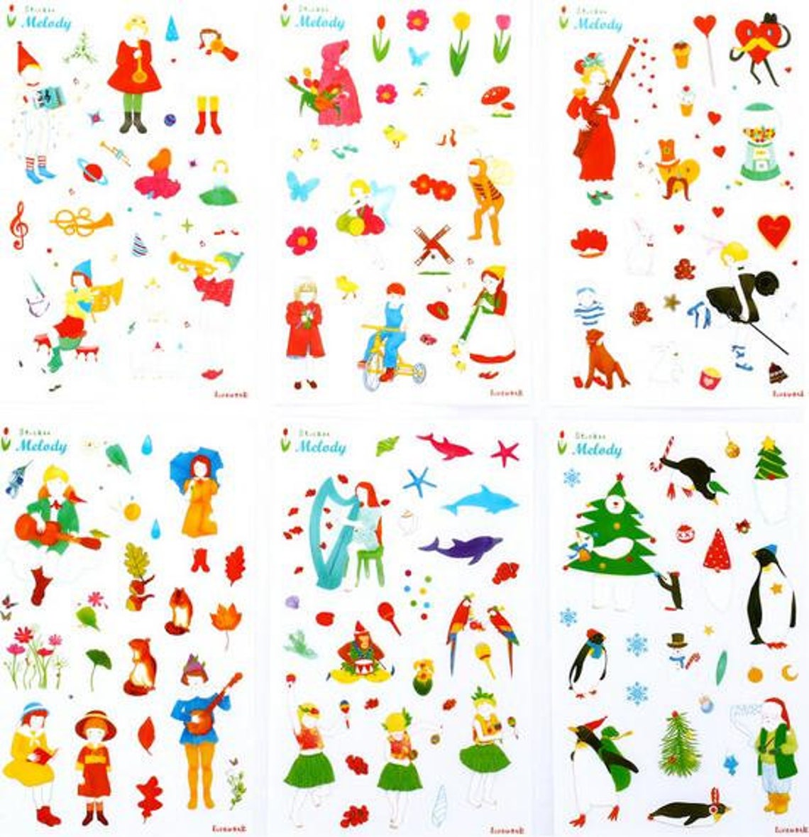 Melody Sticker PVC Sticker Lovely Sticker Deco Diary Korean | Etsy