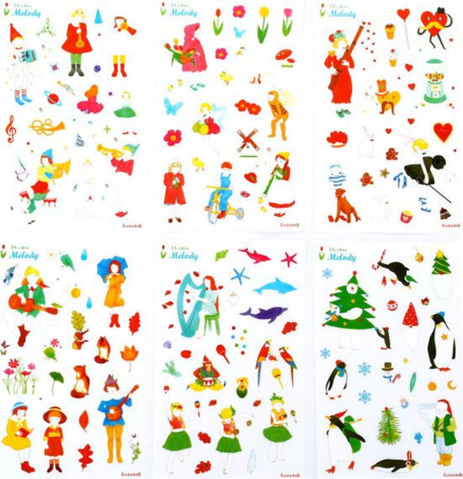 Melody Sticker PVC Sticker Lovely Sticker Deco Diary Korean | Etsy