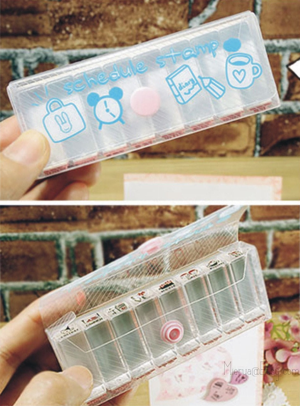 8 Pcs Crystal Schedule Stamps - Emotion Stamps - Etsy