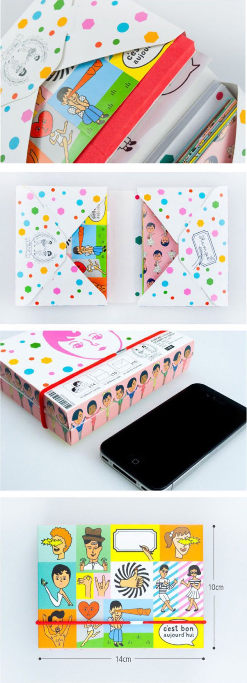 SET OF Rubber Stamps Stickers Envelopes Cards Decoration | Etsy