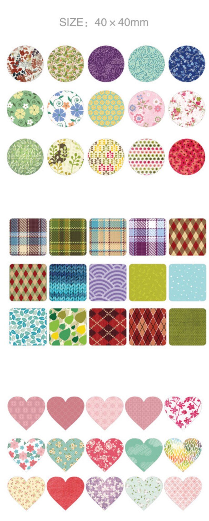 Christmas Promotion: Vintage Linen Fabric Sticker Set Deco - Etsy