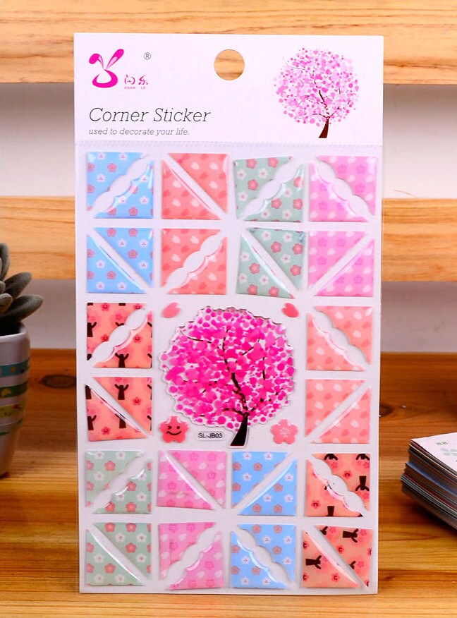 3D Corner Sticker Deco Sticker Diary Sticker Epoxy - Etsy