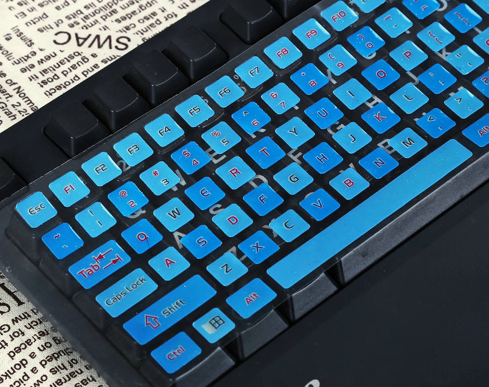 Solid Blue Epoxy Keyboard Sticker DIY 3D Desktop Keyboard - Etsy