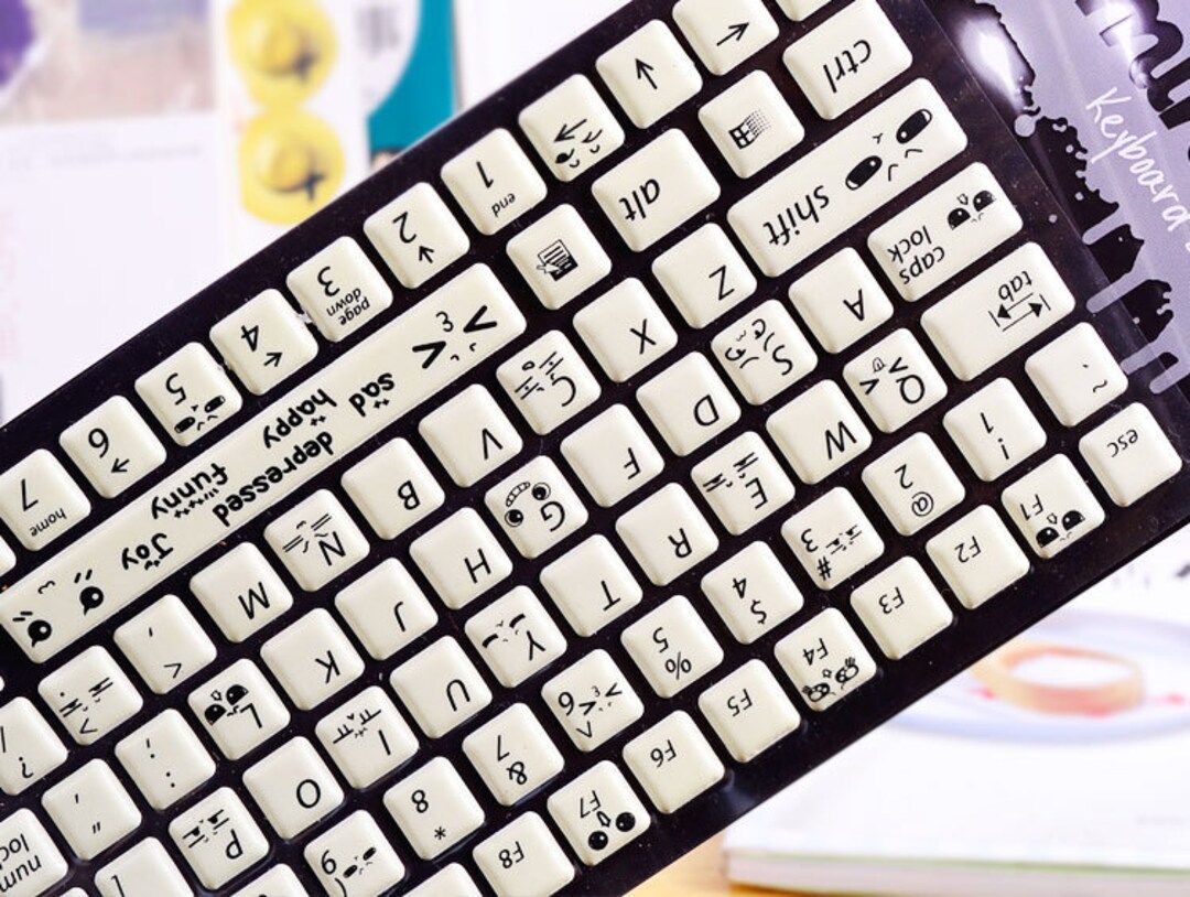 1 Sheet Luminous 3D Foam Keyboard Sticker Keyboard Decals Sticker ...
