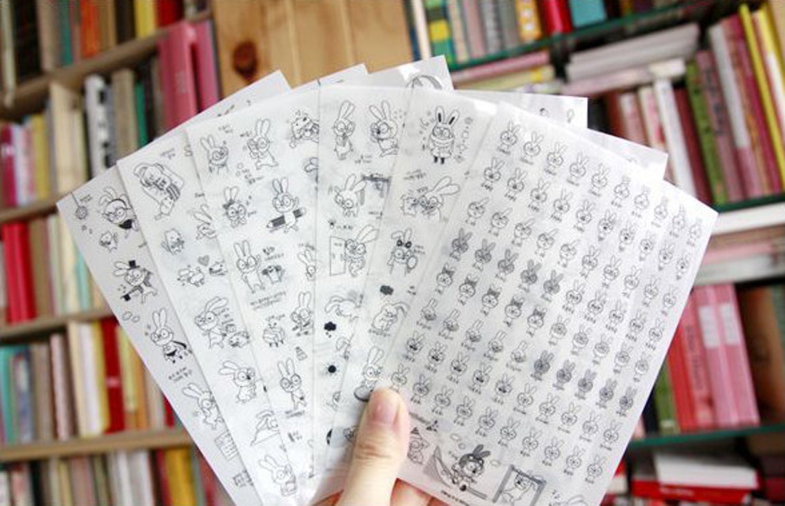 Korean Transparent Sticker Set Diary Sticker Cell Phone | Etsy