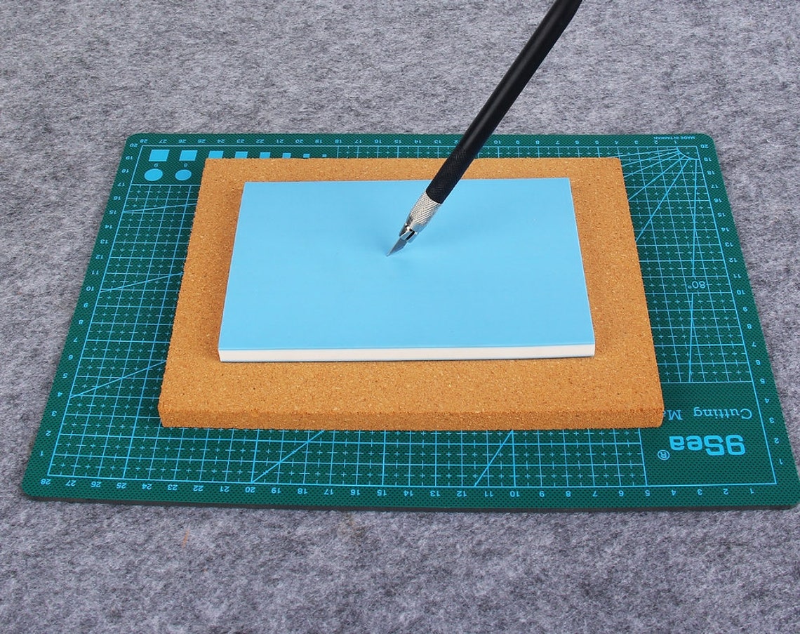 1 Piece Rubber Block Soft Cutting Board With Scale Line DIY - Etsy