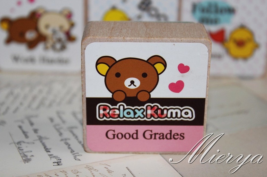 1 pièce Tampon ours kawaii Tampon coréen Tampon bois Dessin animé ...