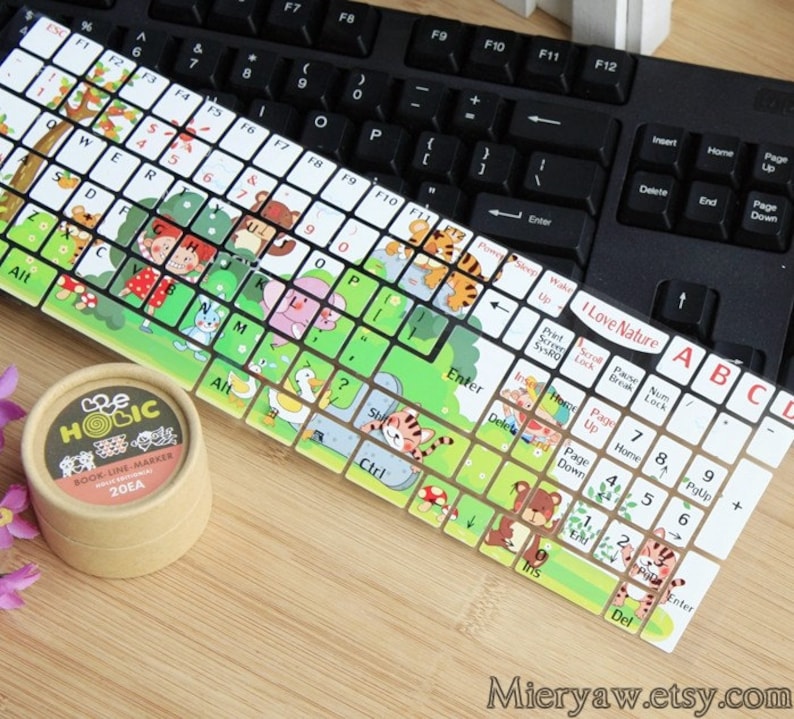 Vivid Keyboard Stickers PVC Sticker Waterproof Sticker | Etsy