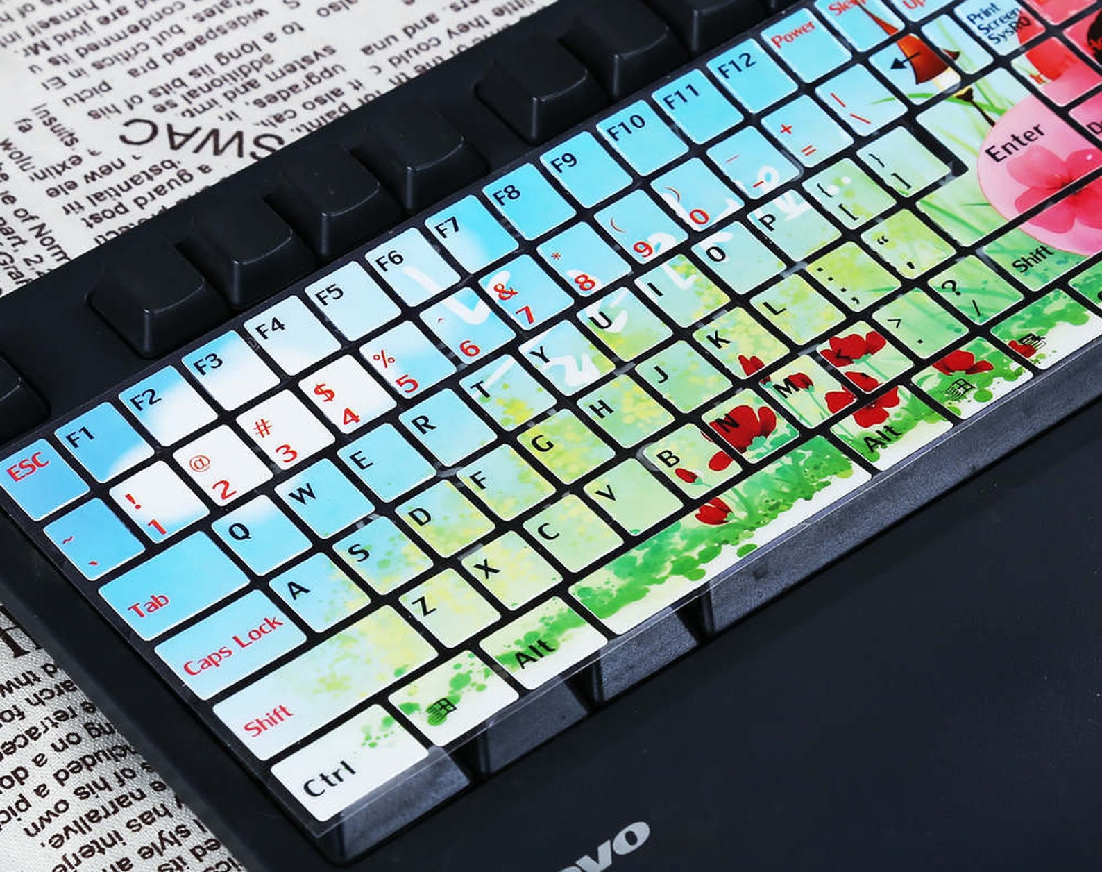 PVC Keyboard Sticker With Girl DIY 3D Desktop Keyboard Decal - Etsy