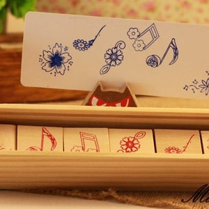 Musical Notes Stamp Set - Rubber Stamp - Diary Stamp - Deco Stamp ...