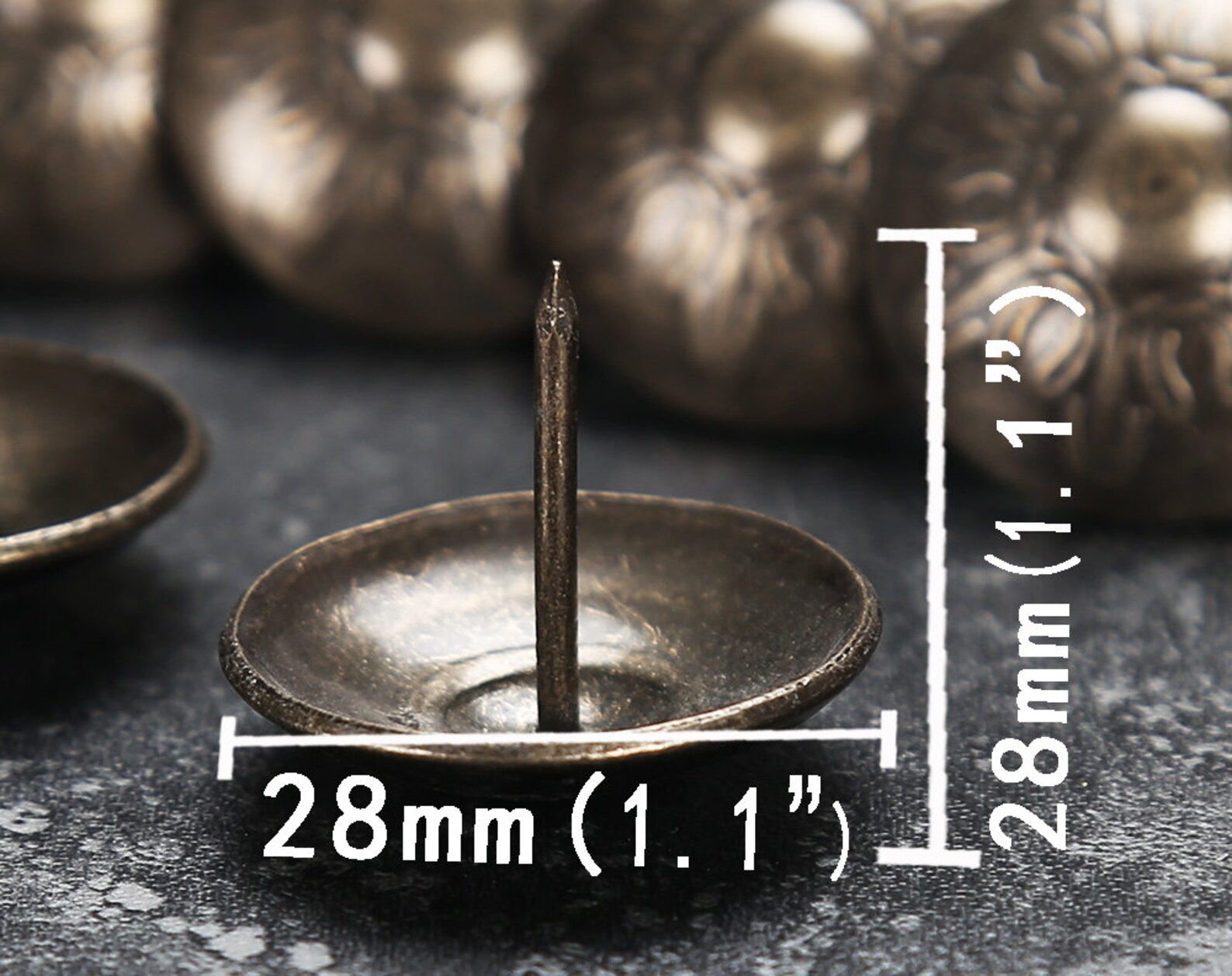 Push pin 2 PCS Vintage Metal Push Pins Iron Push Pin | Etsy