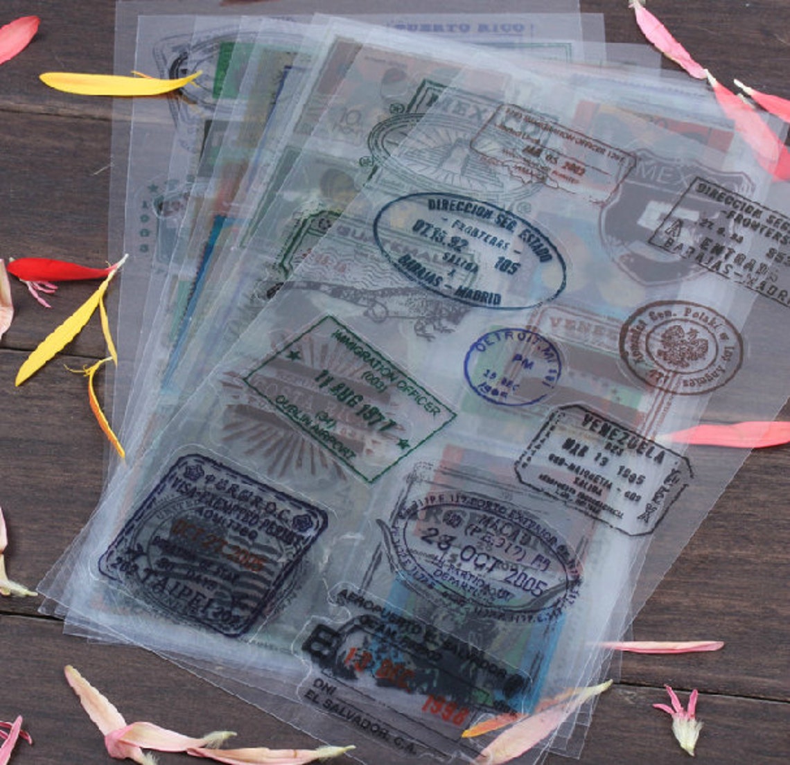 1 Sheet Vintage Postmark Sticker Transparent Sticker Diary | Etsy