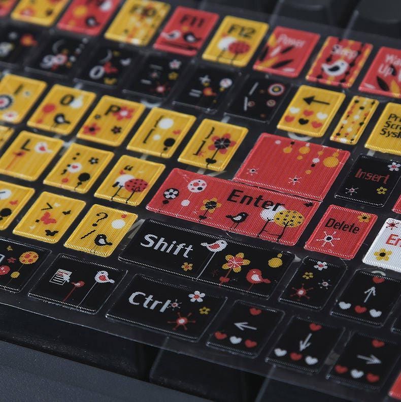 Floral Keyboard Sticker: DIY Mechanical Keyboard Decal - Etsy