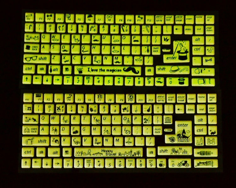 1 Sheet Luminous 3D Foam Keyboard Sticker Keyboard Decals - Etsy