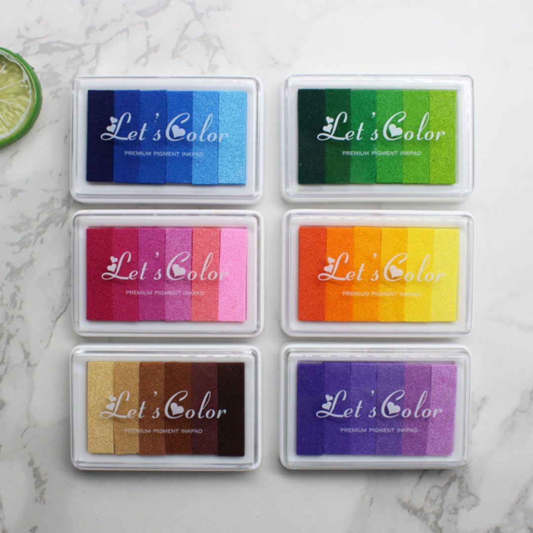 Gradient Craft Stamp Ink - Diary Stamp Pad - Big Size Inkpad - 6 Styles ...