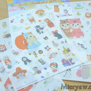 Choo Choo Sweet Deco Sticker Set Cat Sticker Deco Sticker Diary Sticker ...