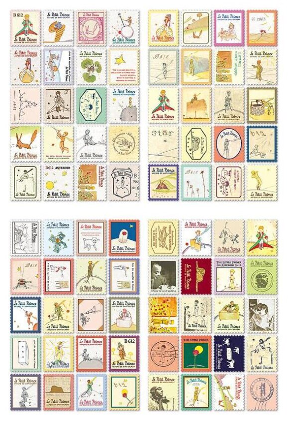 Stamp Sticker Set Paper Sticker Set Deco Sticker Set | Etsy