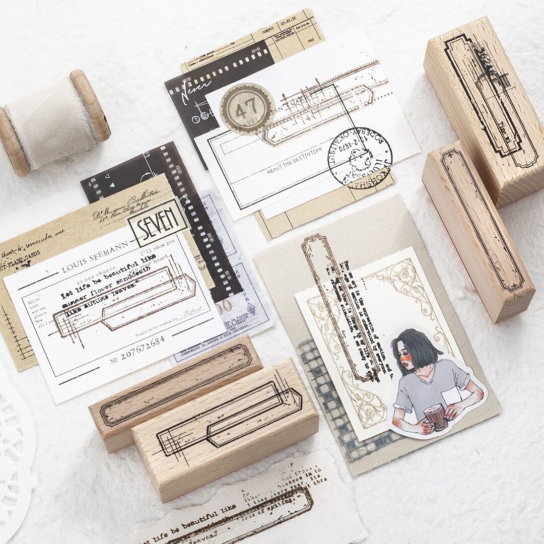 Border Mark Rubber Stamp - 8 Style Strip Stamp - Etsy