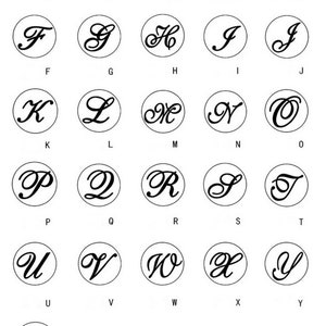 Calligraphic Initial Seal - Alphabet Sealing Wax Seal - Alphabet Stamp ...