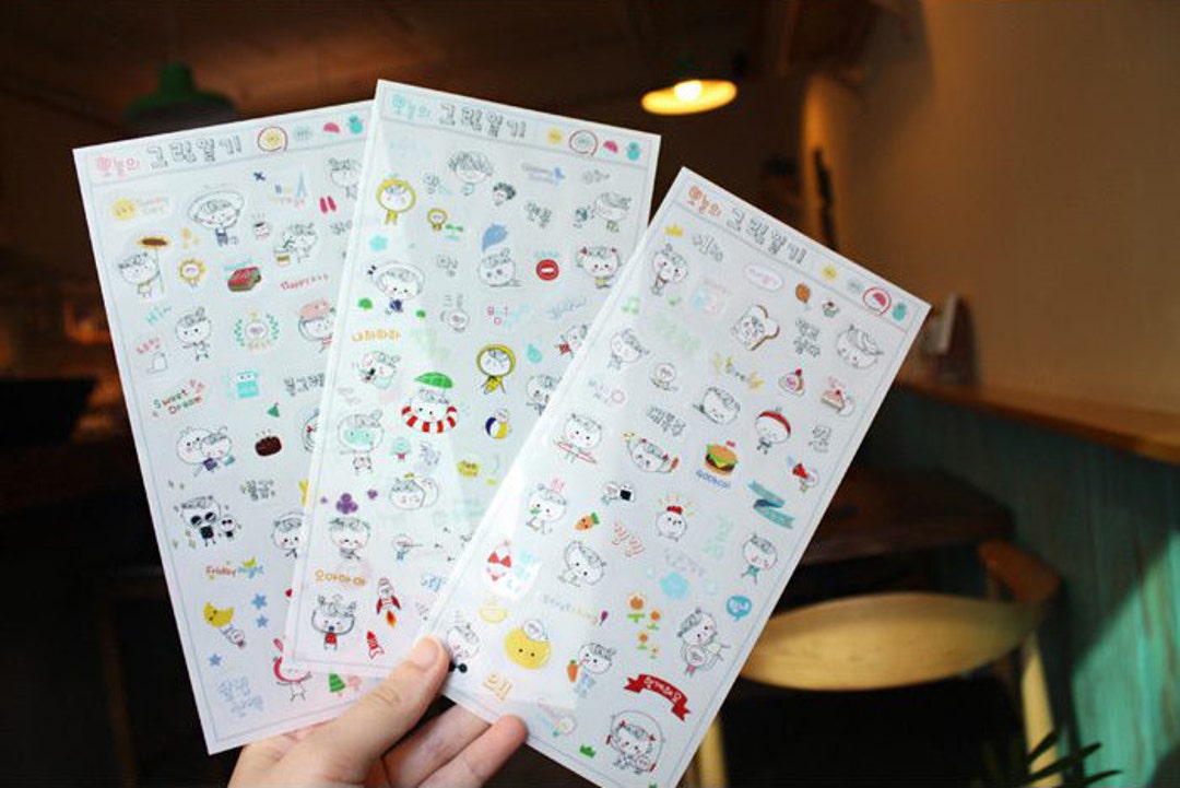 Korean Happy Day Sticker Set Korean Deco Sticker Diary Sticker ...