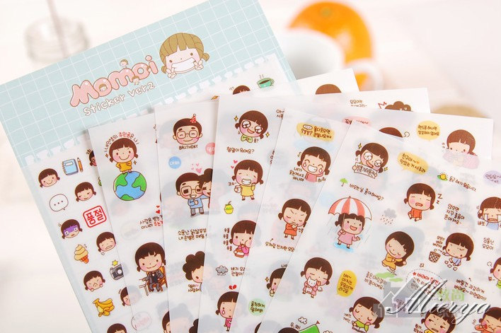 Momoi Sticker Ver 2 Set Korean Sticker Diary Sticker | Etsy