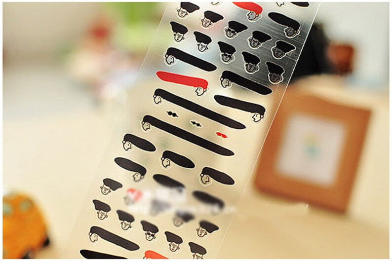 Cool Man Sticker Set Transparent Deco Sticker Diary | Etsy