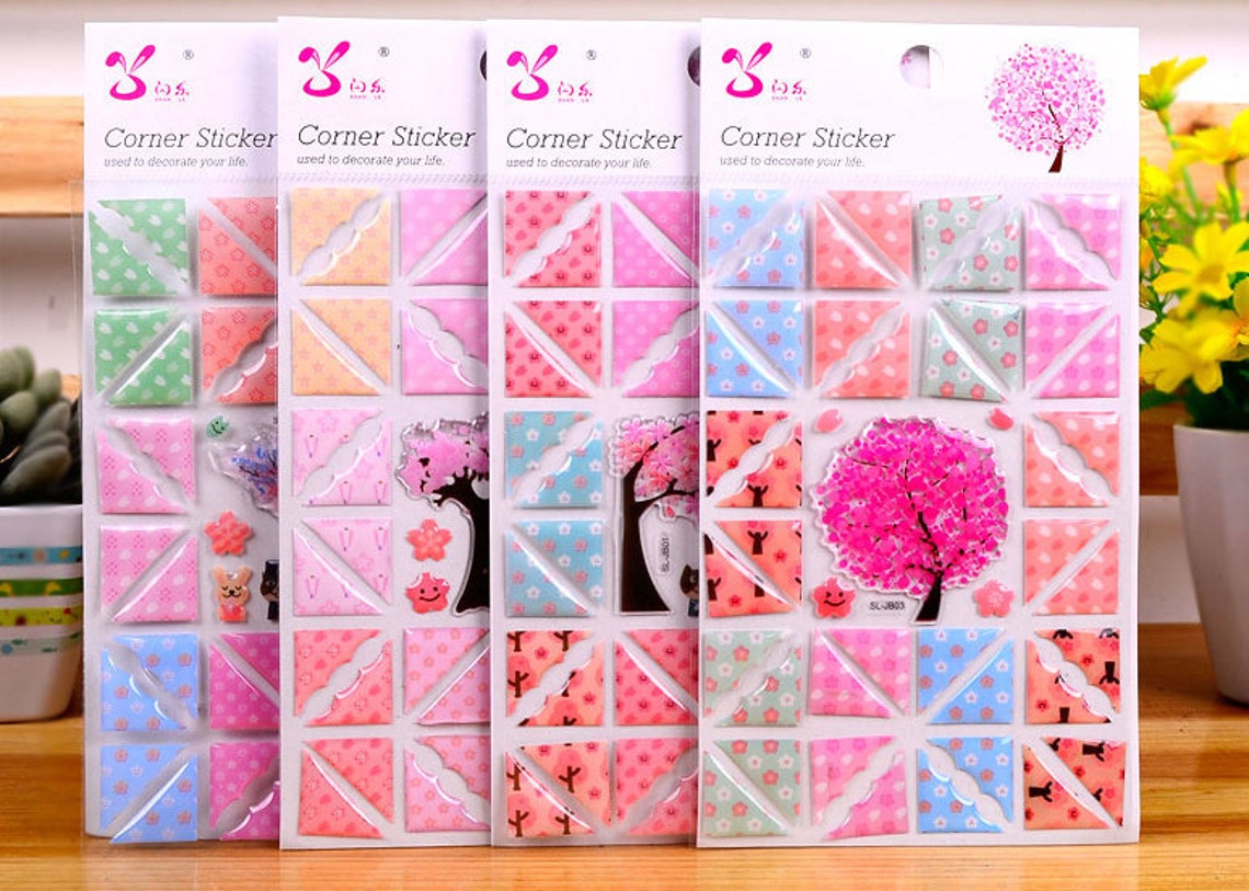 Individual Pack 3D Corner Sticker Set Deco Sticker Diary | Etsy