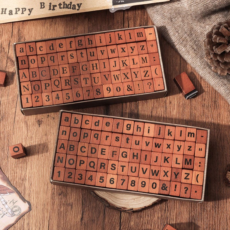 Alphabet Rubber Stamps - Etsy