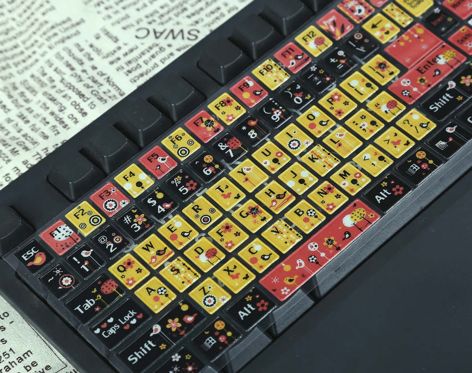 Floral Keyboard Sticker: DIY Mechanical Keyboard Decal - Etsy